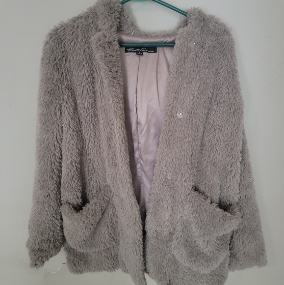 Kenneth Cole | Jackets & Coats | Kenneth Cole Fuzzy Teddy Bear Coat ...